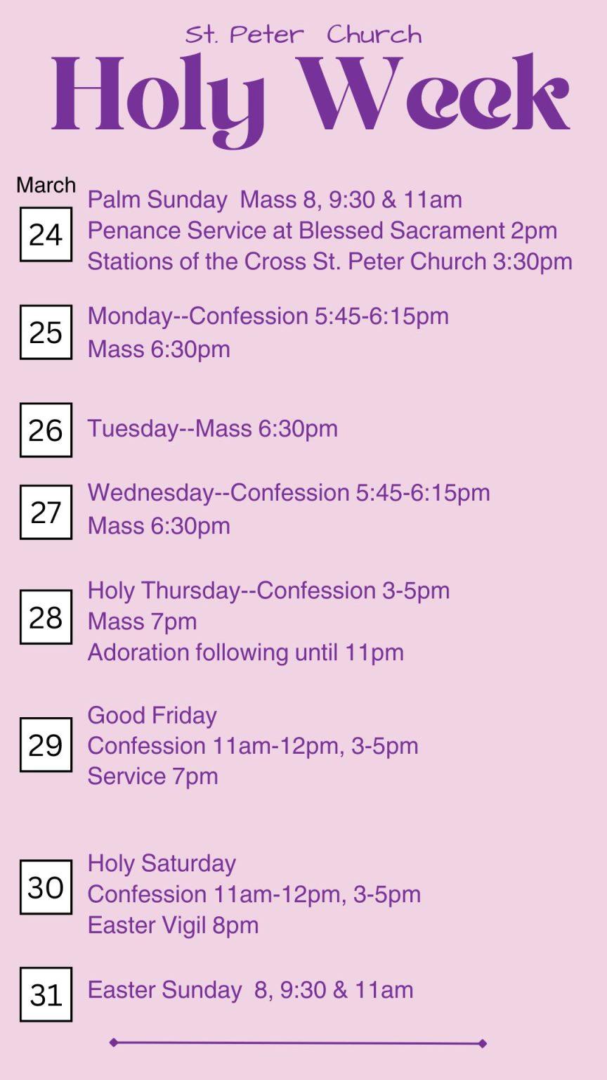 Holy Week - St. Peter Church